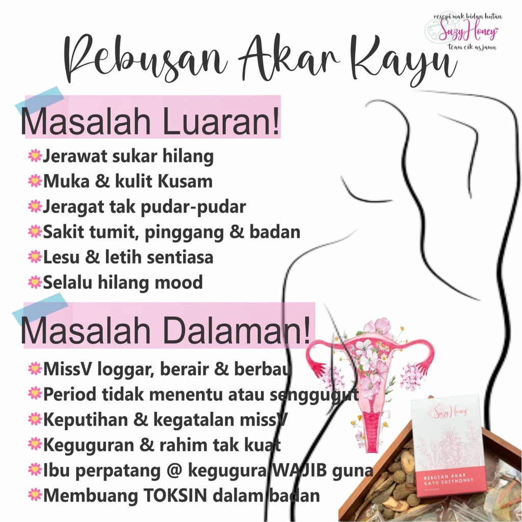 🎁100% Original. Rebusan Akar Kayu Rawatan WANITA/keletihan/sakit pinggang/Ikhtiar Hamil/Tombong ...