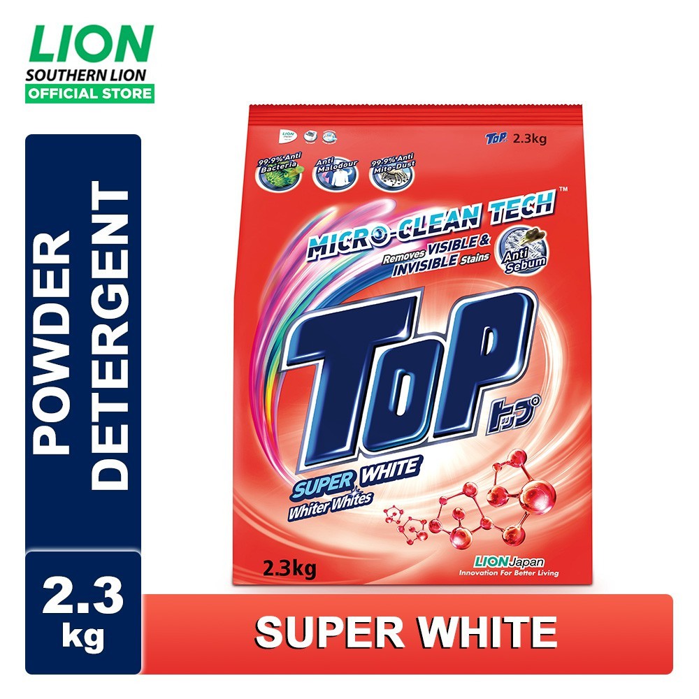 TOP Powder Laundry Detergent - Super White (2.3kg) | Shopee Malaysia