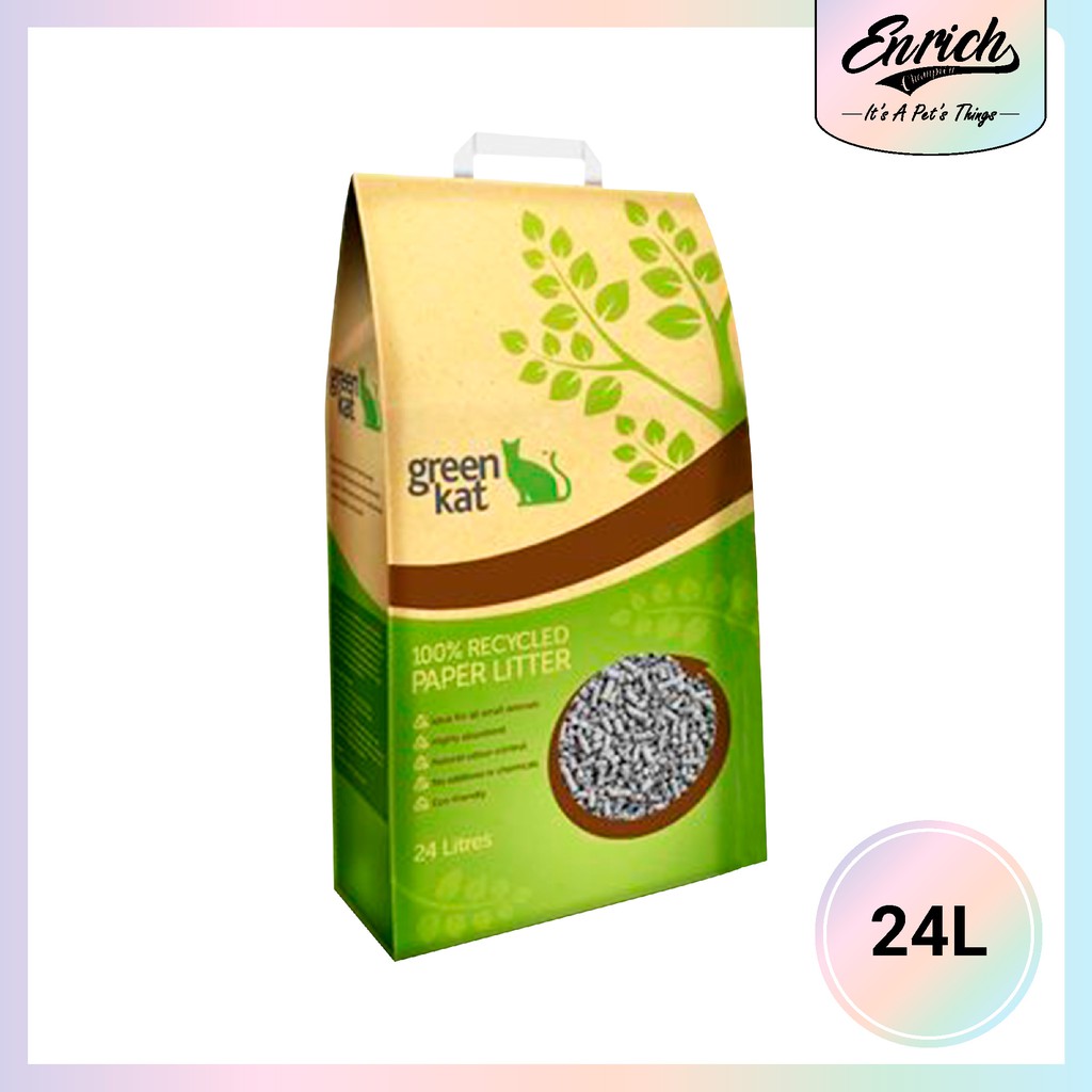 Green Kat 100% Recycled Cat Litter 24L | Shopee Malaysia