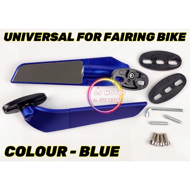 UNIVERSAL WINGLET SIDE MIRROR CNC CARBON FOR FAIRING BIKE R25 R15 V4 ...