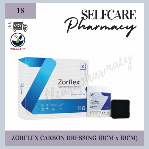 (1'S) ZORFLEX CARBON DRESSING 10CM x 10CM (EXP: 09/2026) | Shopee Malaysia