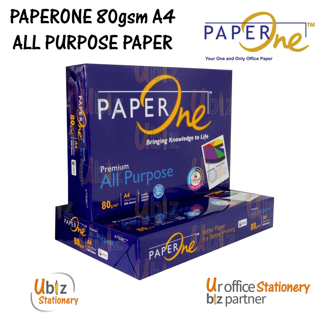 Paper One All Purpose A4 Paper 80gsm 500 sheets | Shopee Malaysia