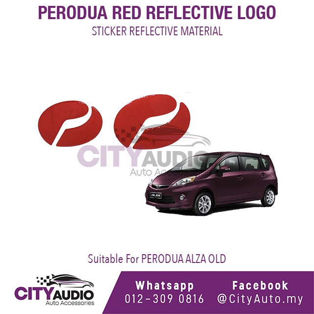 PERODUA ALZA OLD Red Reflective LOGO | Shopee Malaysia