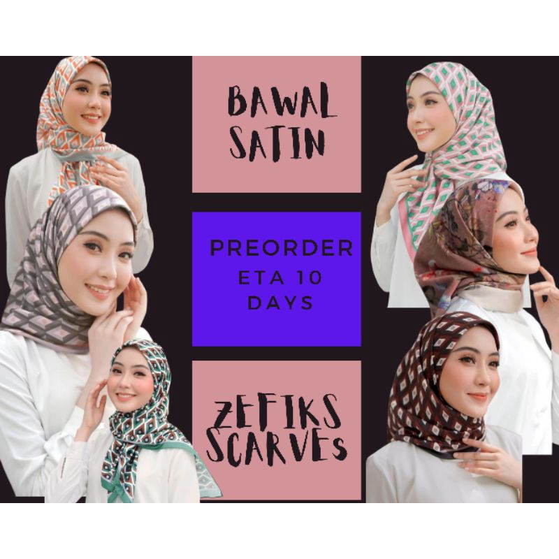 SATIN ZEFIKS SCARVES (PREORDER) | Shopee Malaysia