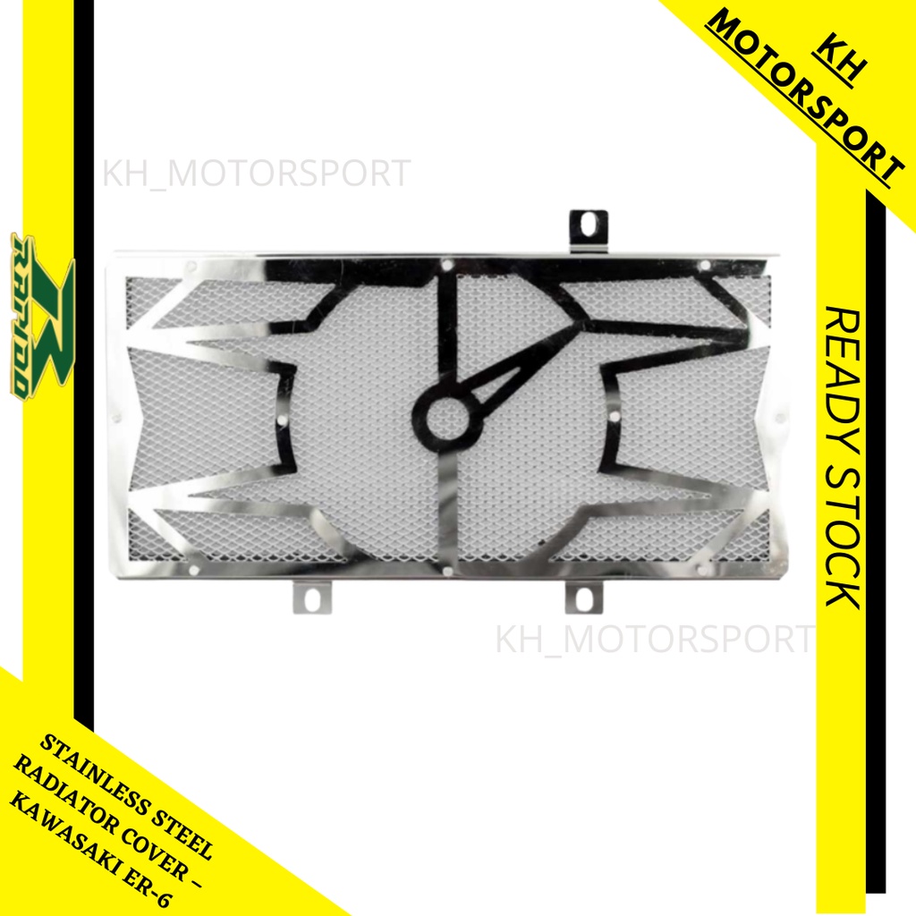 KAWASAKI ER-6 ER6 ER6N ER6F STAINLESS STEEL RADIATOR COVER RAPIDO ...