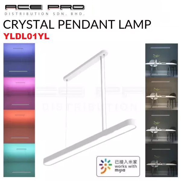 Yeelight Crystal Pendant Lamp - YLDL01YL Smart LED Ceiling Light Lamp ...