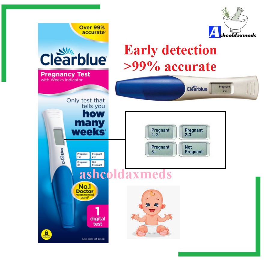 Clearblue Pregnancy Test Kit Digital (Early Pregnancy Detection) EXP01 ...