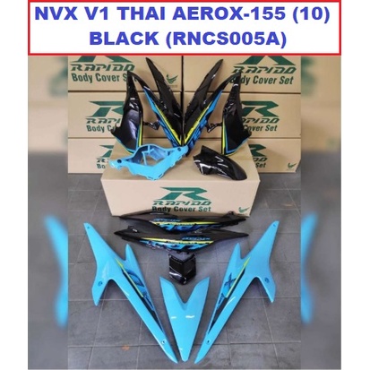 Rapido Cover Set Yamaha NVX V1 Thai Aerox-155 (10) Black Blue ...