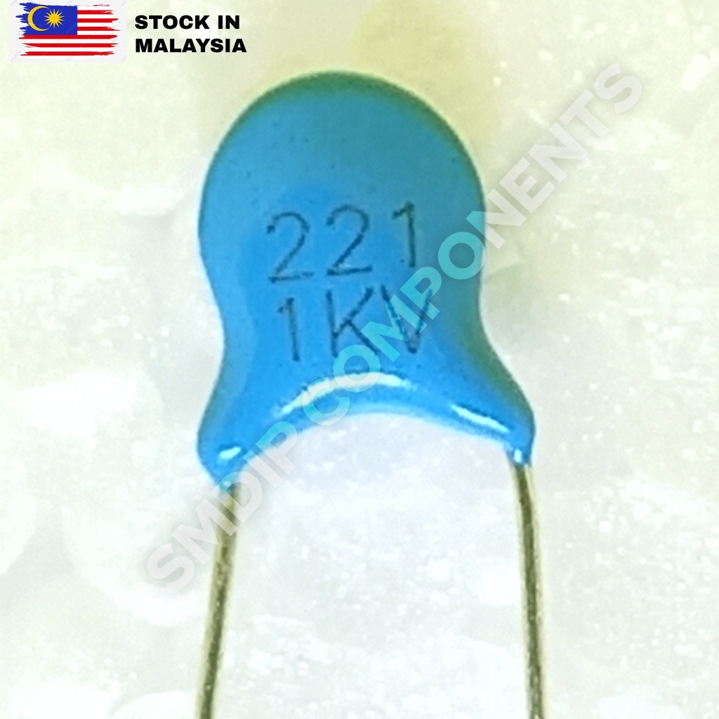 5PCS 220pF 1KV, High Voltage Ceramic Capacitor (221K) | Shopee Malaysia