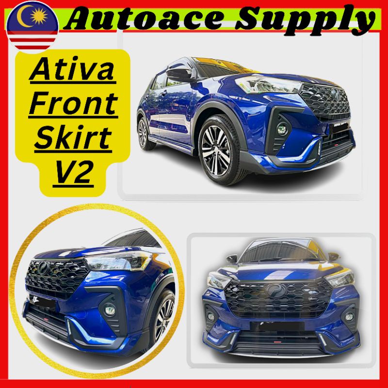 Perodua Ativa Front Skirt Gear Up V2 Barang Siap Led Siap Warna Siap ...
