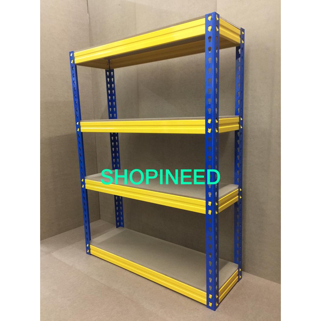 Boltless Rack 1200H x 900L x 300D Blue&Yellow/ 4'H x 3'L x 1'D ...