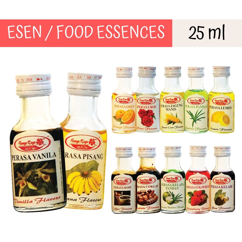 PALING MURAH : CAP BUNGA RAYA ESEN MAKANAN / FOOD ESSENCE 25ML | Shopee ...