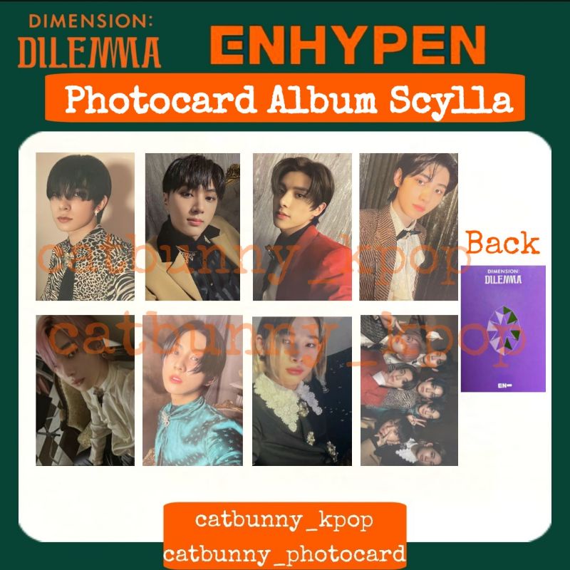 Photocard Album Scylla Oddyseus Charybdis Dimension Dimensions Dilemma Enhypen Unofficial ...