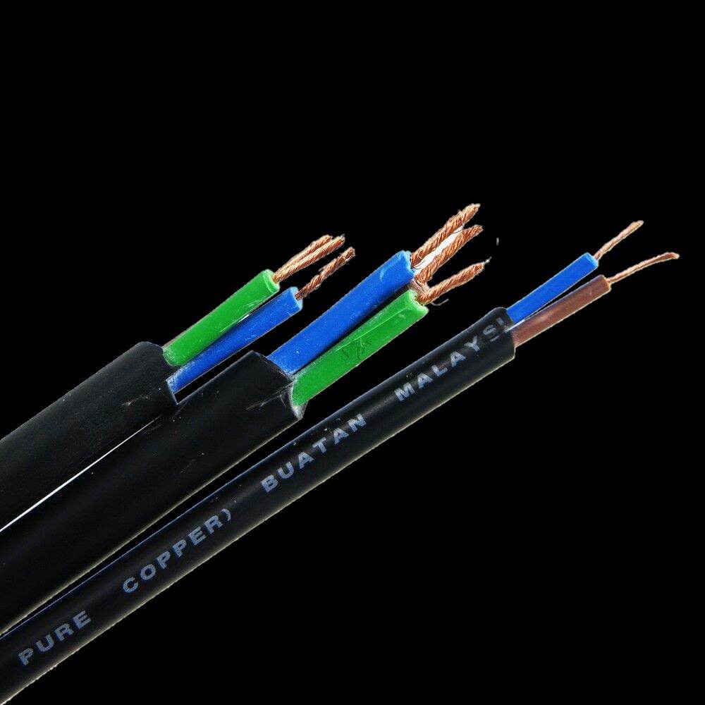 1MT TRS CABLE RUBBER 100%PURE COPPER WAYAR 40,70,110,1MM,1.5MM,2.5MM 3 ...