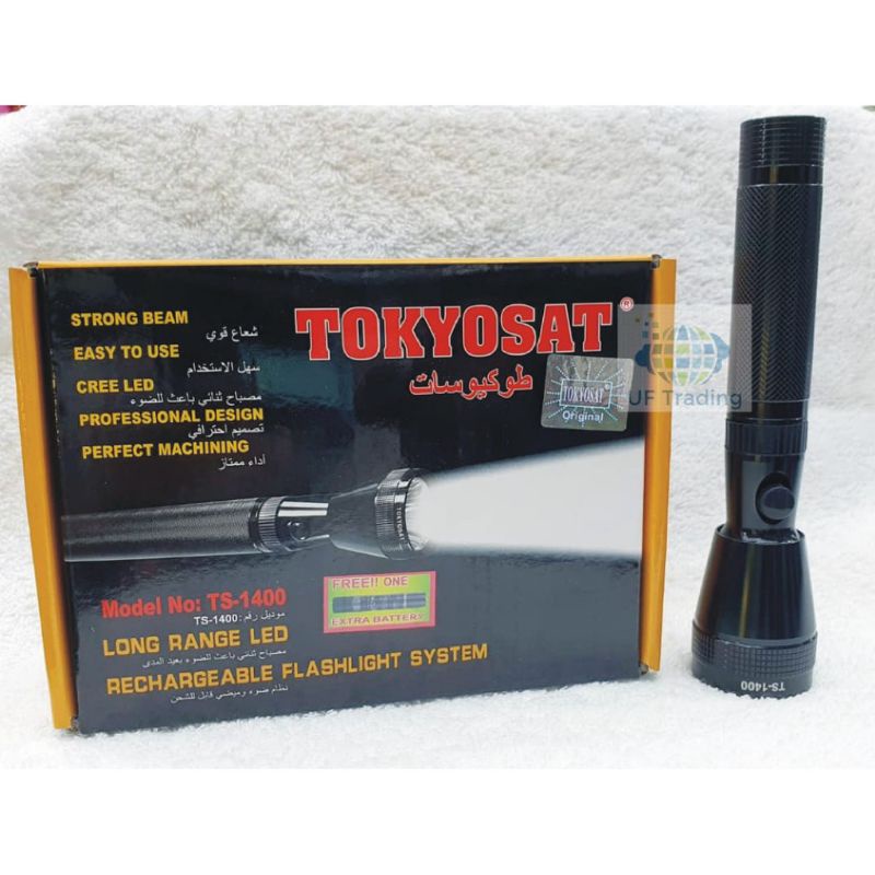 TOKYOSAT TS-1400 TORCH JAPAN PREMIUM QUALITY RECHARGEABLE WITH 2 YEAR ...
