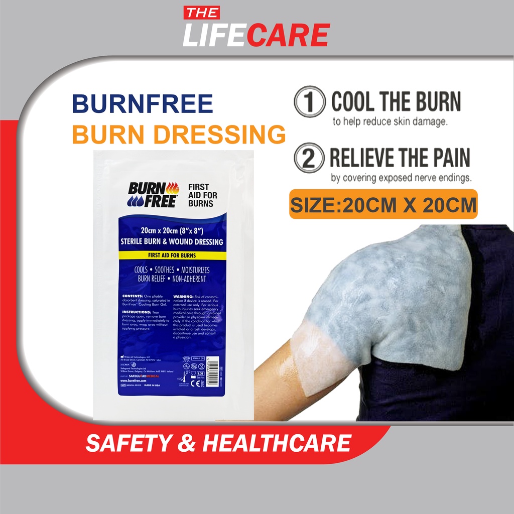 BurnFree BurnShield Burn Dressing First Aid For Burn Size:20cm x 20cm ...