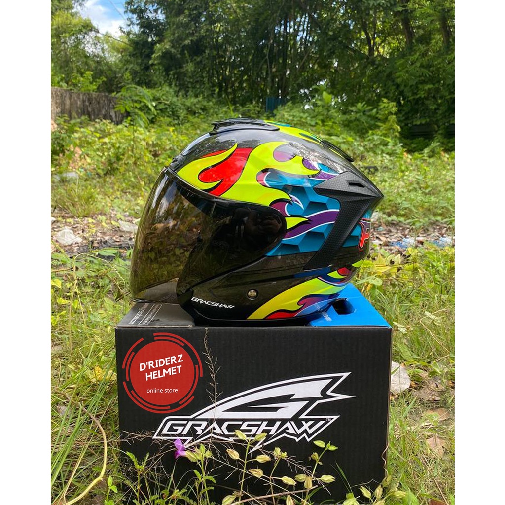 [SOLD OUT] Gracshaw G838 Gaizer Pyro Razr Open Face Motosikal Helmet ...