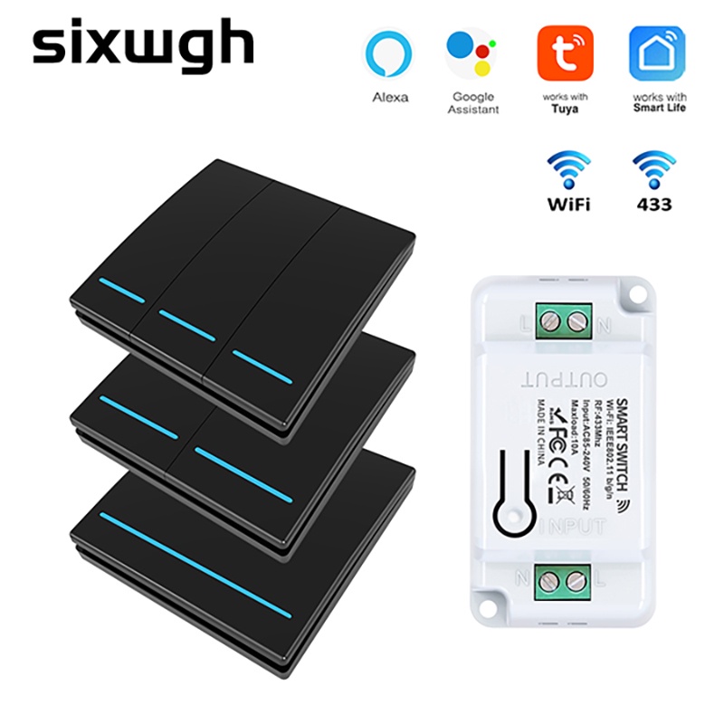 Tuya wifi Smart Switch wifi switch RF433 Wireless switch Support Smart ...