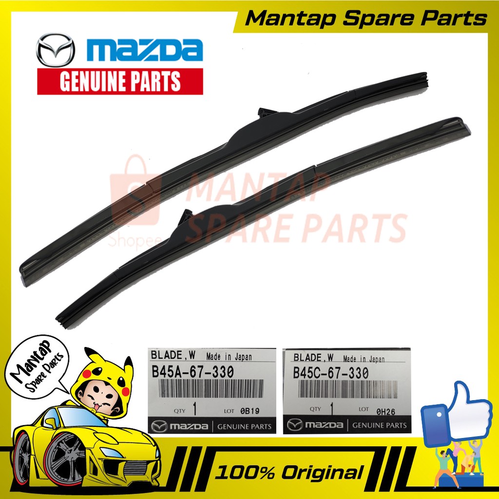 MAZDA GENUINE PARTS FRONT LEFT RIGHT RAIN WIPER BLADE SET MAZDA 3 2.0 ...