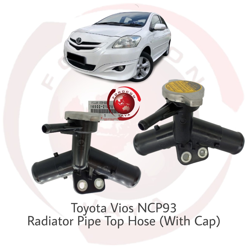 Toyota Vios NCP93 NCP91 Radiator Top Hose Pipe Housing (With Rad Cap ...