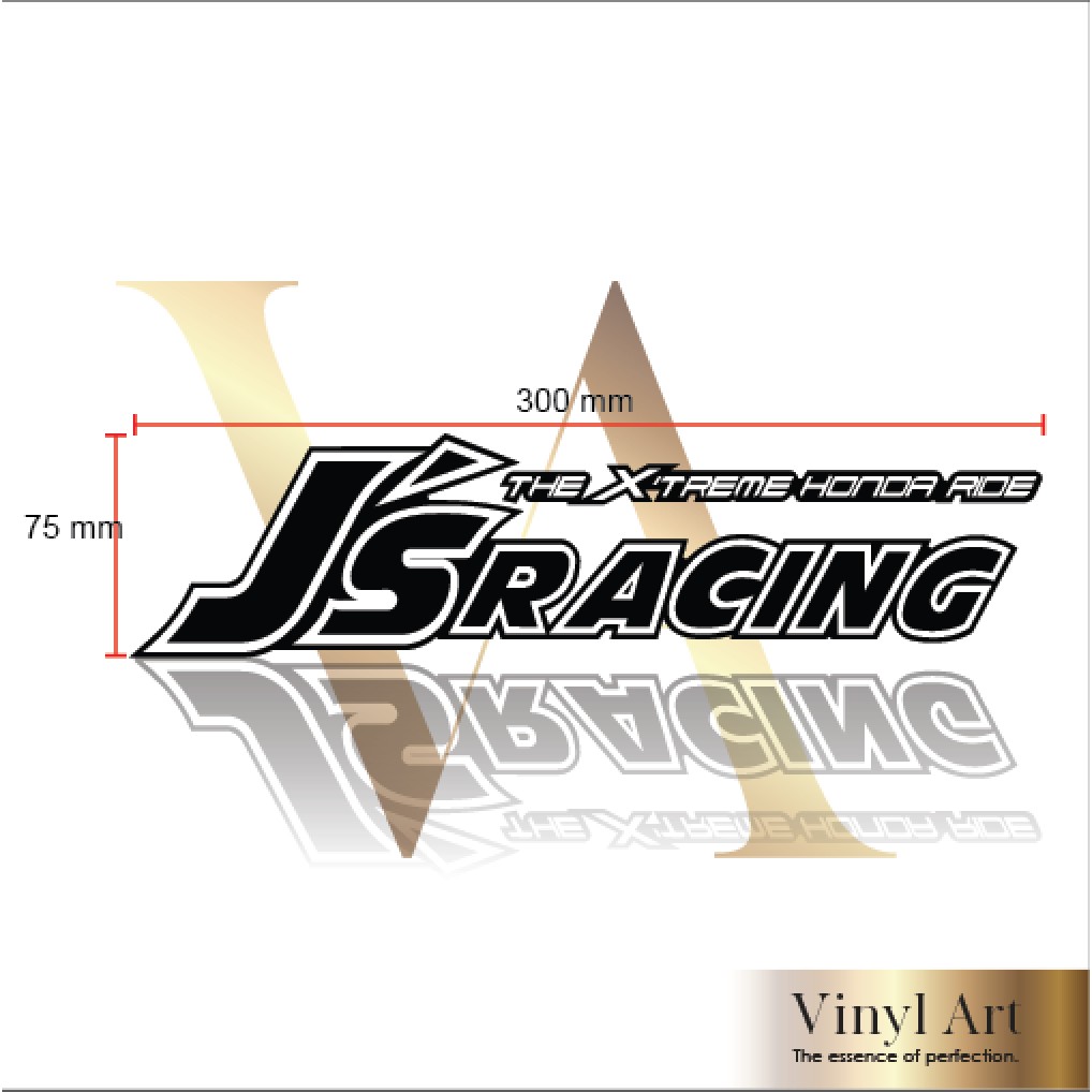 Vinyl_Art Js Racing 3, Honda stickers, Car stickers. Car decal. Perodua ...