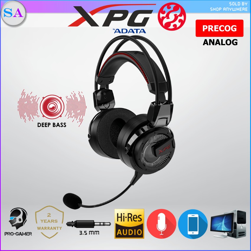 ADATA XPG PRECOG ANALOG Gaming Headset Dual Drivers Hi-Res Audio ...