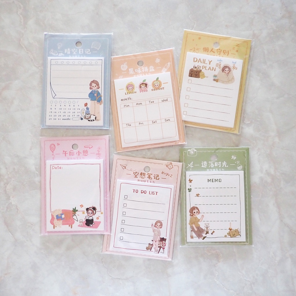 30 Sheets Time Management Sticky Note, Daily Weekly Monthly Plan Memo ...