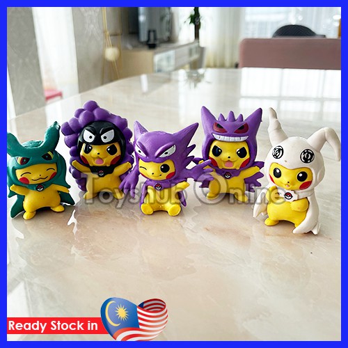 TOYSHUB 5PCS Cutie Pikachu Pokemon Pikachu Action Figures Mini Pikachu ...