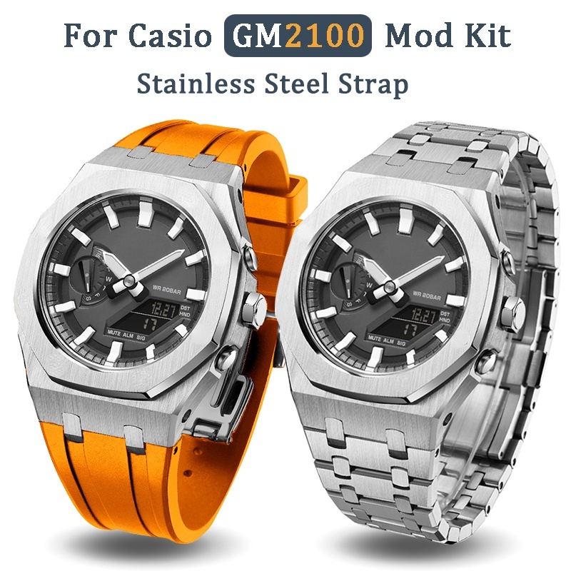 New Mod Kit GM 2100 Steel Bezel For G Shock Casio Modification Kit ...