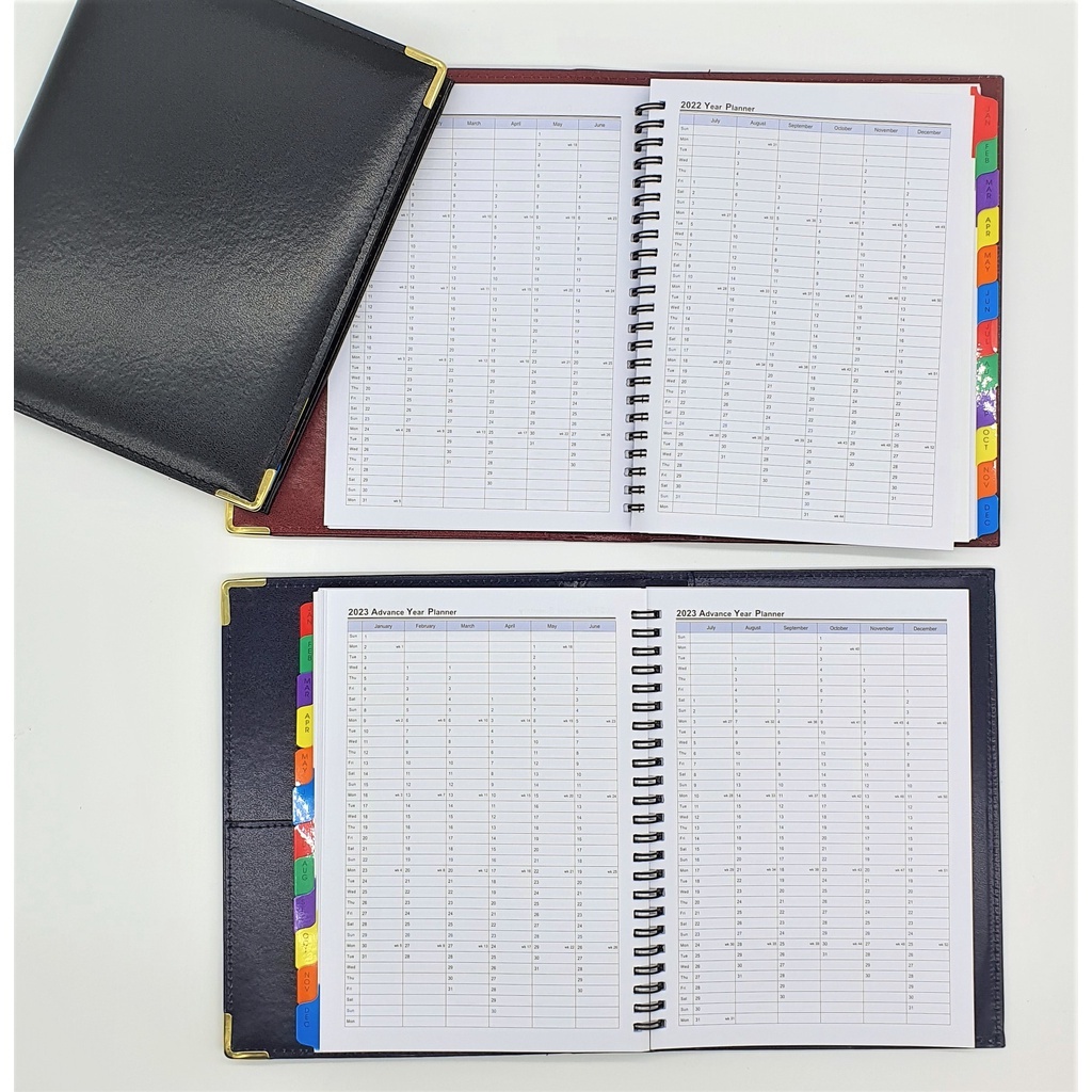 [Ready Stock]Diary 2025 A5 PU Wire O Week and Month week to view ...