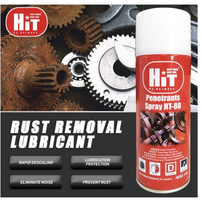 HIT PENETRANTS SPRAY HT-88 400ML OIL RUST SPRAY KARAT ENGINE HT88 ...