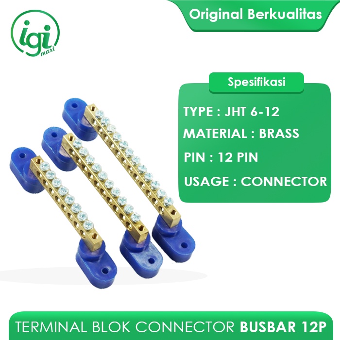 Busbar 12 BOLT TERMINAL BLOCK BAR GROUND / ISOLATOR CONNECTOR 12 PIN ...