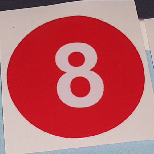 PVC Waterproof Number Stickers for Restaurant Tables Red 5cm | Shopee ...