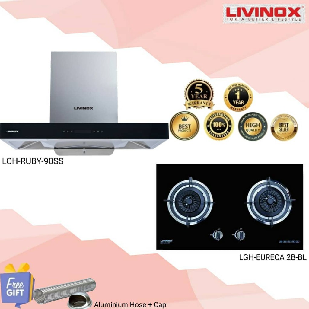 (LIVINOX) LCH- RUBY - 90SS Multifunction Cooker Hood + (LIVINOX) LGH ...