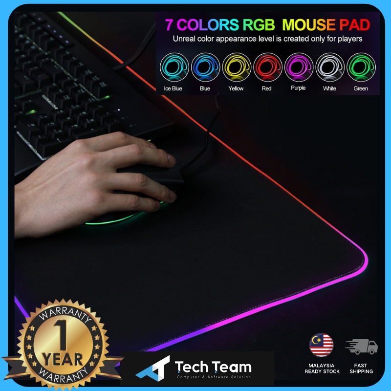 TECHTEAM[GAMING MODE ON] LAMPU RGB Gaming Mouse Pad Saiz Besar ...