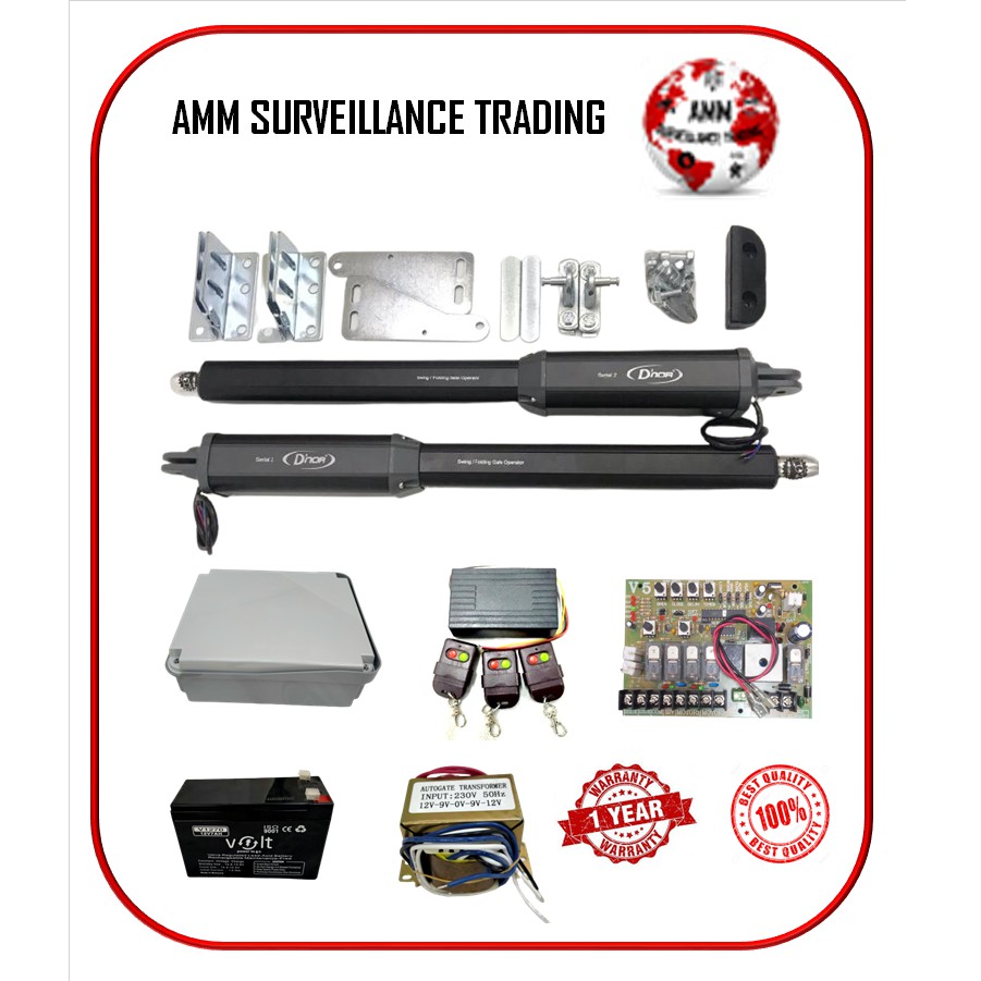Dnor Model 212 Autogate Motor FULL SET (4 CHANNEL REMOTE + PANEL S1 ...