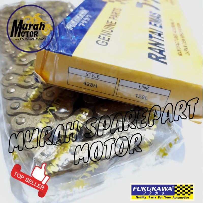 Gold CHAIN GOLD RANTE COPPER GOLD 428H-120L FUKUKAWA | Shopee Malaysia