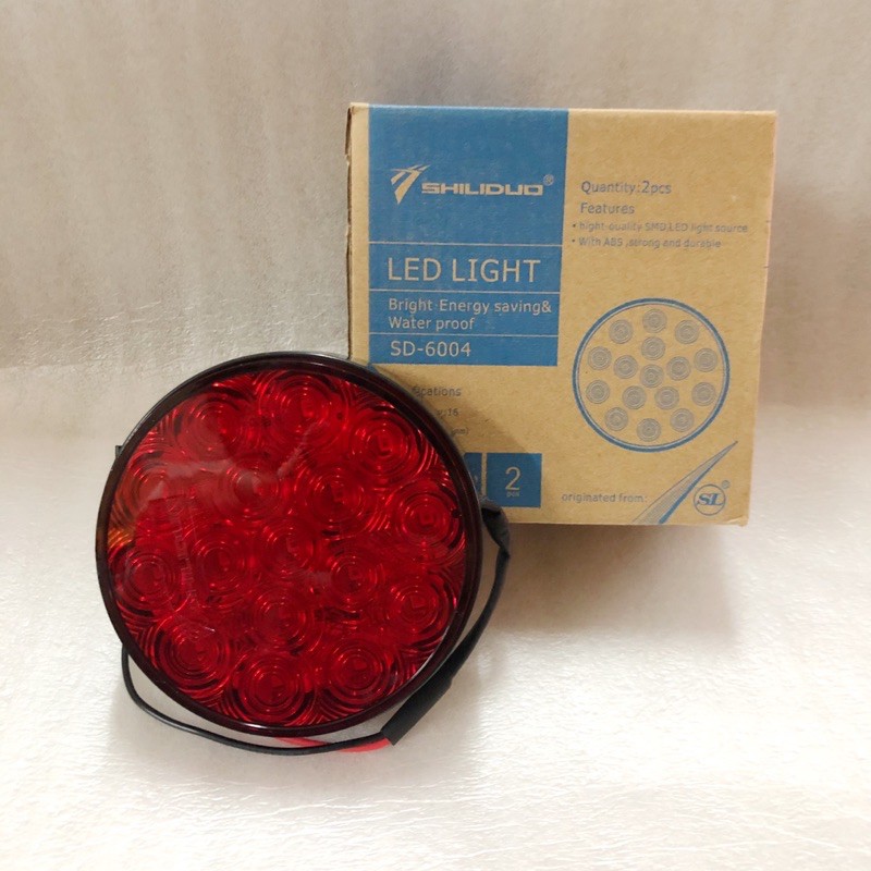 12v / 24V Lorry Truck LED Red Round Brake Light Flash Light | Shopee ...