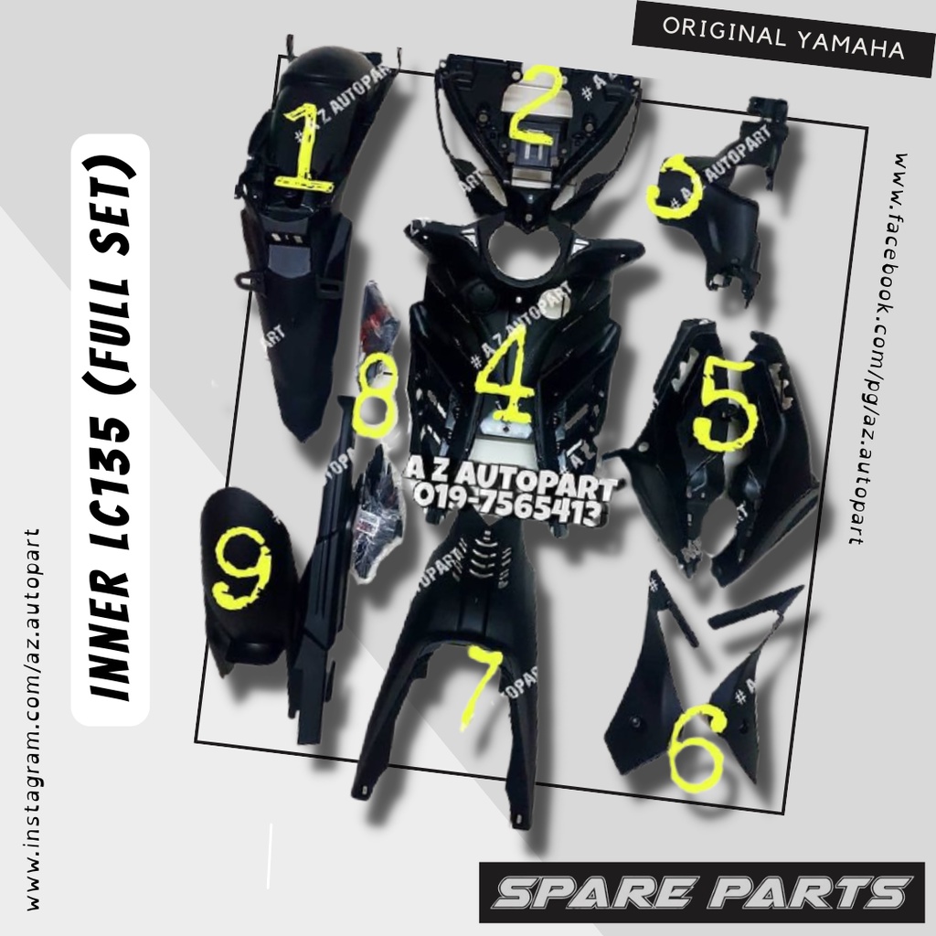 PART / BAHAGIAN INNER LC 135 ( v2 - v6 ) 🔥100% ORIGINAL YAMAHA🔥 ...