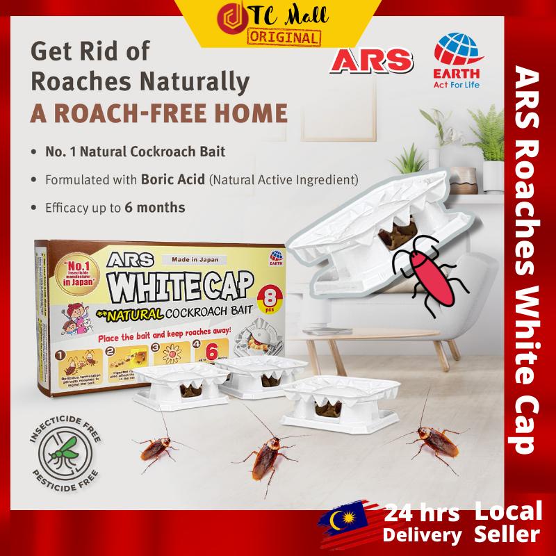 ARS White Cap Natural Cockroach Bait Insecticide Free Eliminate Entire ...