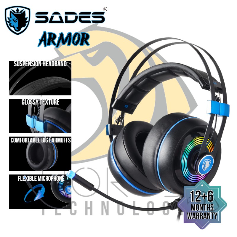 Sades Armor Realtek HD RGB Gaming Headset | Shopee Malaysia