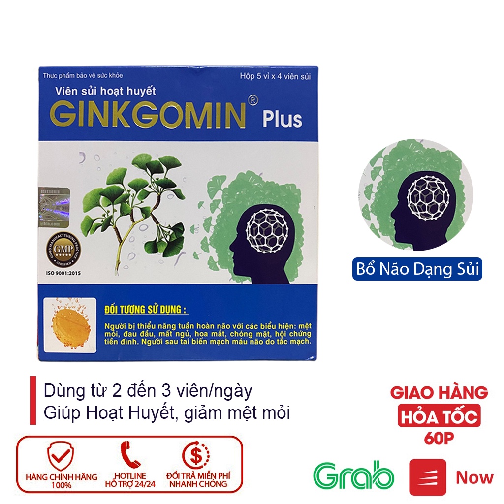 Active Blood Ginkgomin Plus Effervescent Box Of 20 Ginkgo Biloba ...