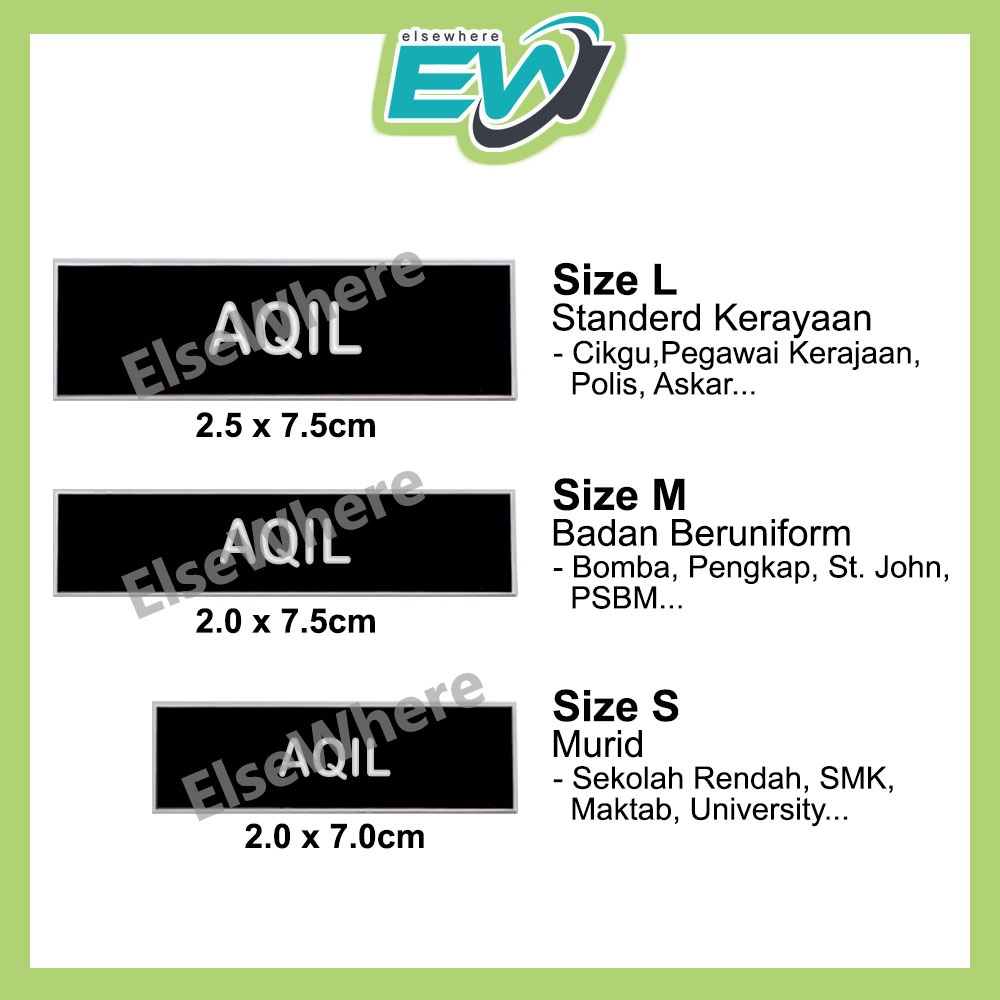 Name Tag MAGNET, Name Tag PIN Untuk Tag Nama Sekolah Cikgu, Nama Tag ...