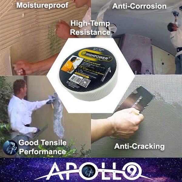 APOLLONINE - FiberGlass Tape 48mm x 45m White Fiber glass mesh Tape ...