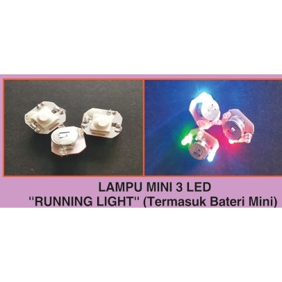 LAMPU MINI 3 LED RUNNING LIGHT (TERMASUK BATERI MINI) | Shopee Malaysia