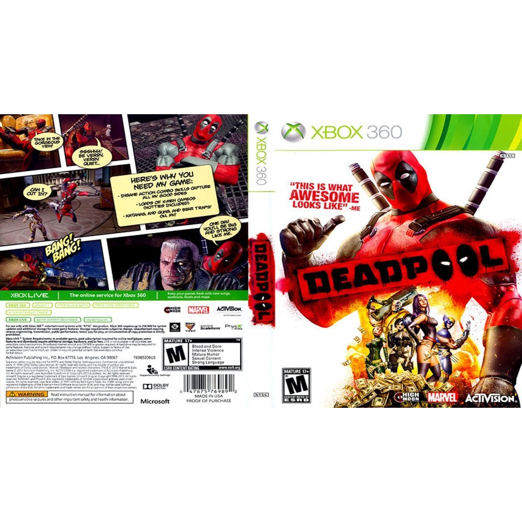 XBOX 360 GAMES DEADPOOL (FOR MOD CONSOLE) | Shopee Malaysia