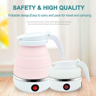 Foldable Electric Kettle Portable Mini Travel Kettle 0.6L Stainless ...