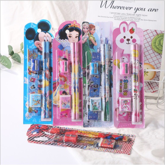 Mouseman - Stationery Package Set 5 in 1 Cartoon Characters Birthday ...