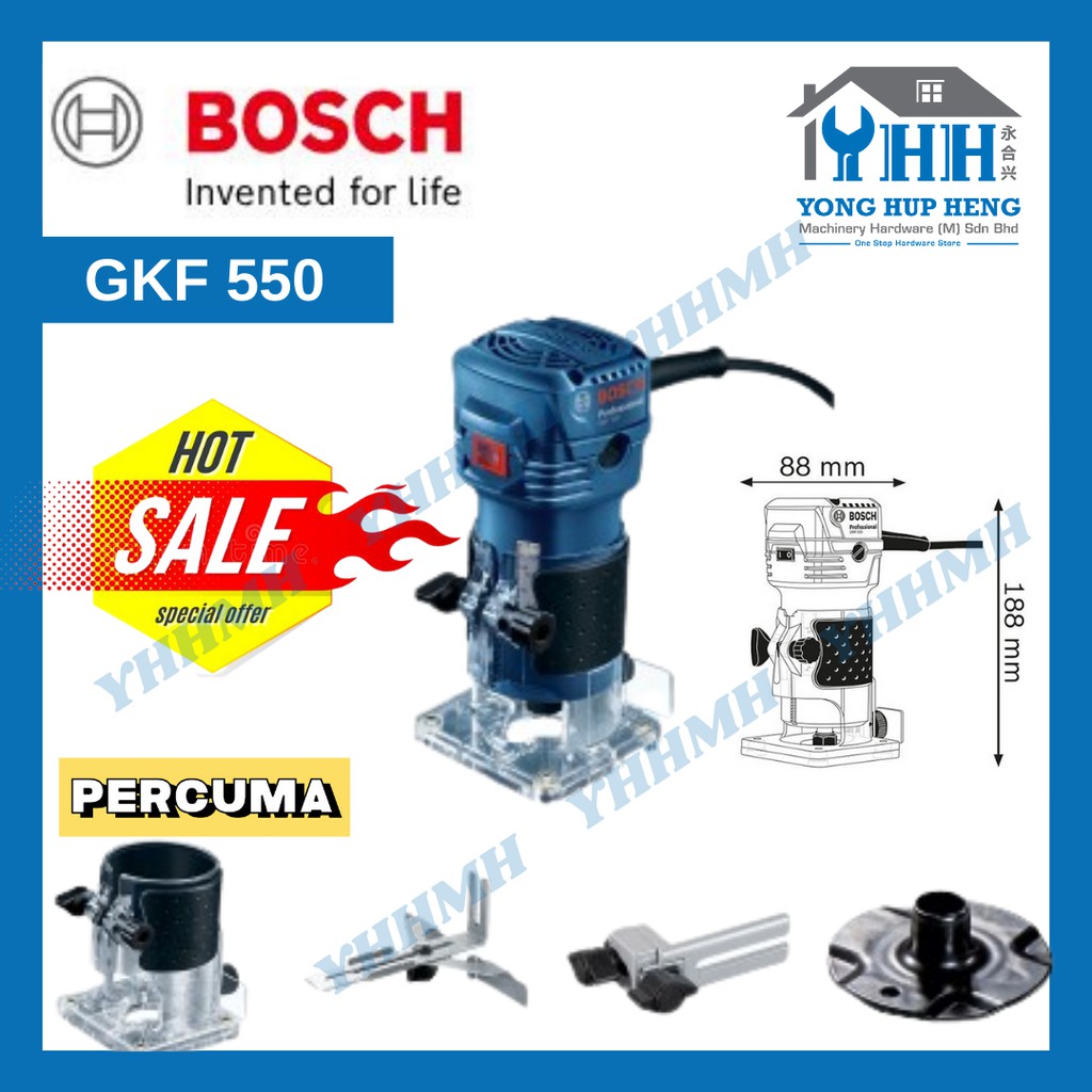 Bosch GKF 550 Professional Palm Router Trimmer GKF550 | Shopee Malaysia