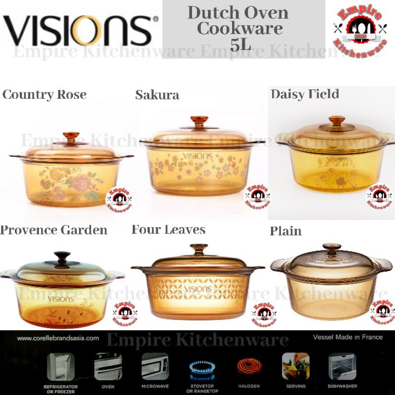 Visions 5L cookware casserole dutch oven | Shopee Malaysia